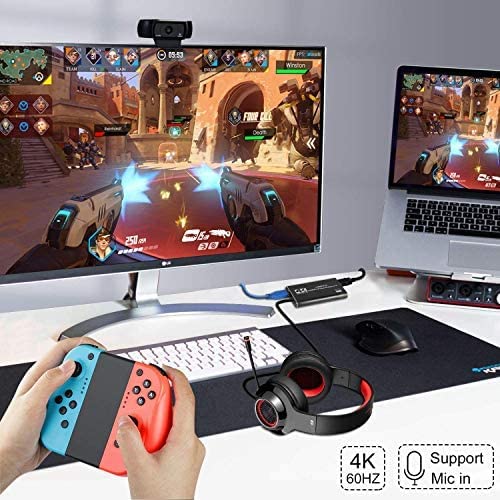 USB Video Capture Card - HDMI to USB 2.0 - HD 1080p 30fps - Zero Latency Loop-Out Port - Premium Metal Casing - Ideal for Game Recording, Broadcasting, Gaming or Live Streaming