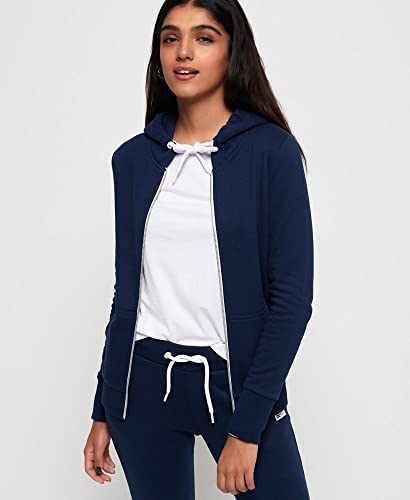 Superdry Womens La Athletic Zip Hoodie City Navy Size 6