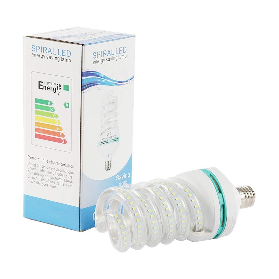 Spiral LED Light Bulb, 250 Watt Equivalent LED Bulb, 30W Led Corn Light Bulb, Daylight 6000K, 3050LM E26 / E27 Base, Not-Dimmable,for Photo Light,Warehouse,Garage Lighting, Barn, Patio, etc. 2 Pack…