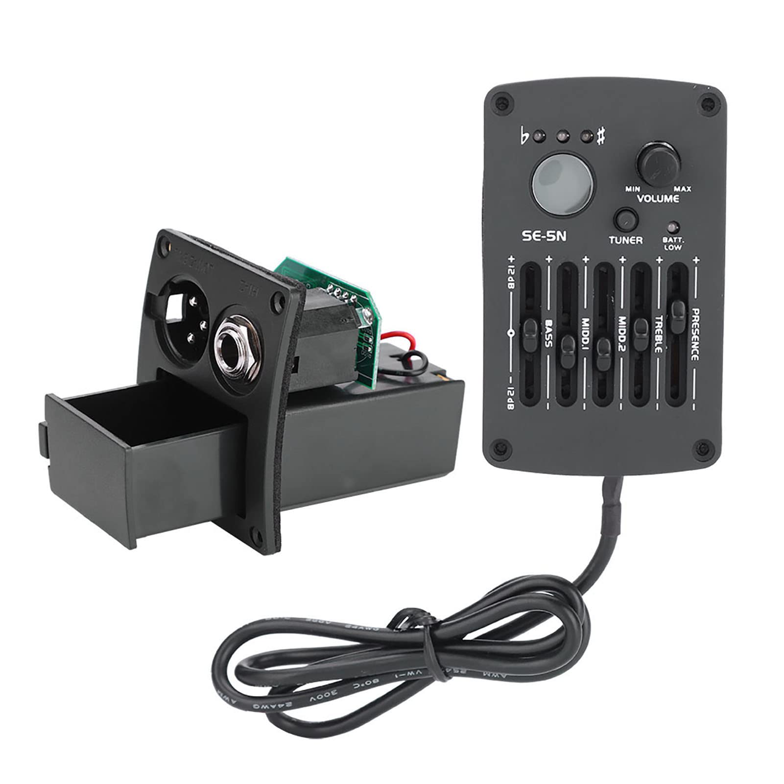 SE-5N 5 Band EQ Equalizer Pickup Tuner for Acoustic Guitar Musical Instrument