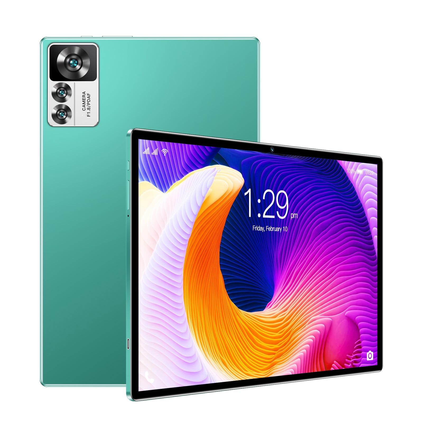 SHYEKYO Gaming Tablet, Tablet PC 2 Card Slots 8GB RAM 256GB ROM 5G WiFi 4G LTE Octa Core CPU 10.1 Inch LCD for Business (US Plug)