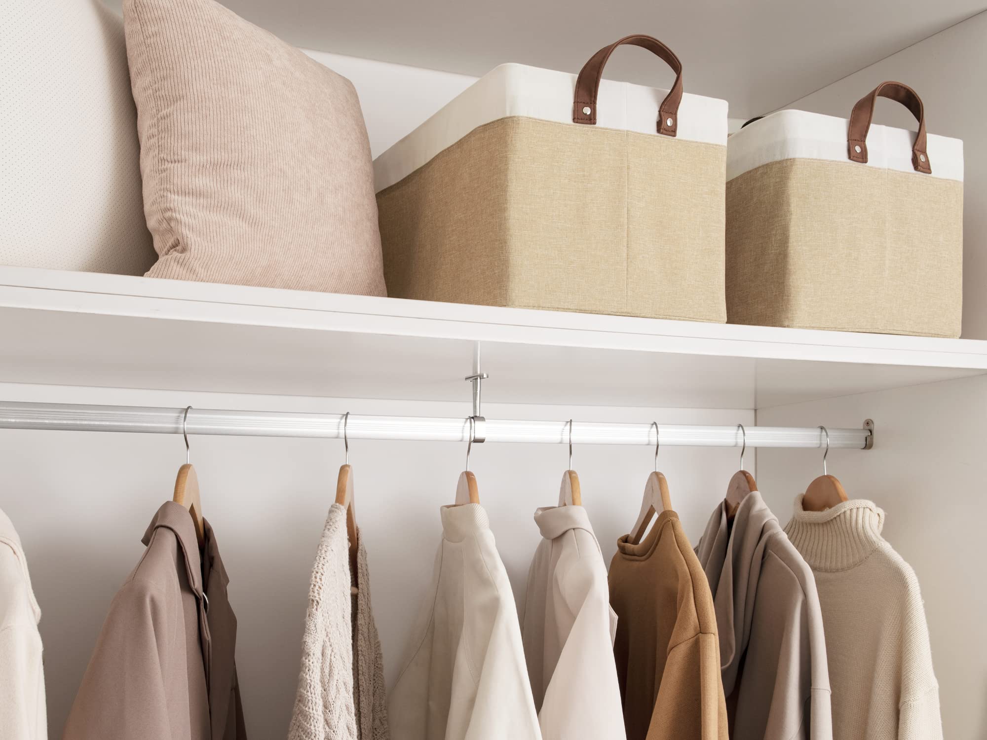 StorageWorks 3-Pack Closet Storage Bins with 2-Pack Rectangle Closet Baskets