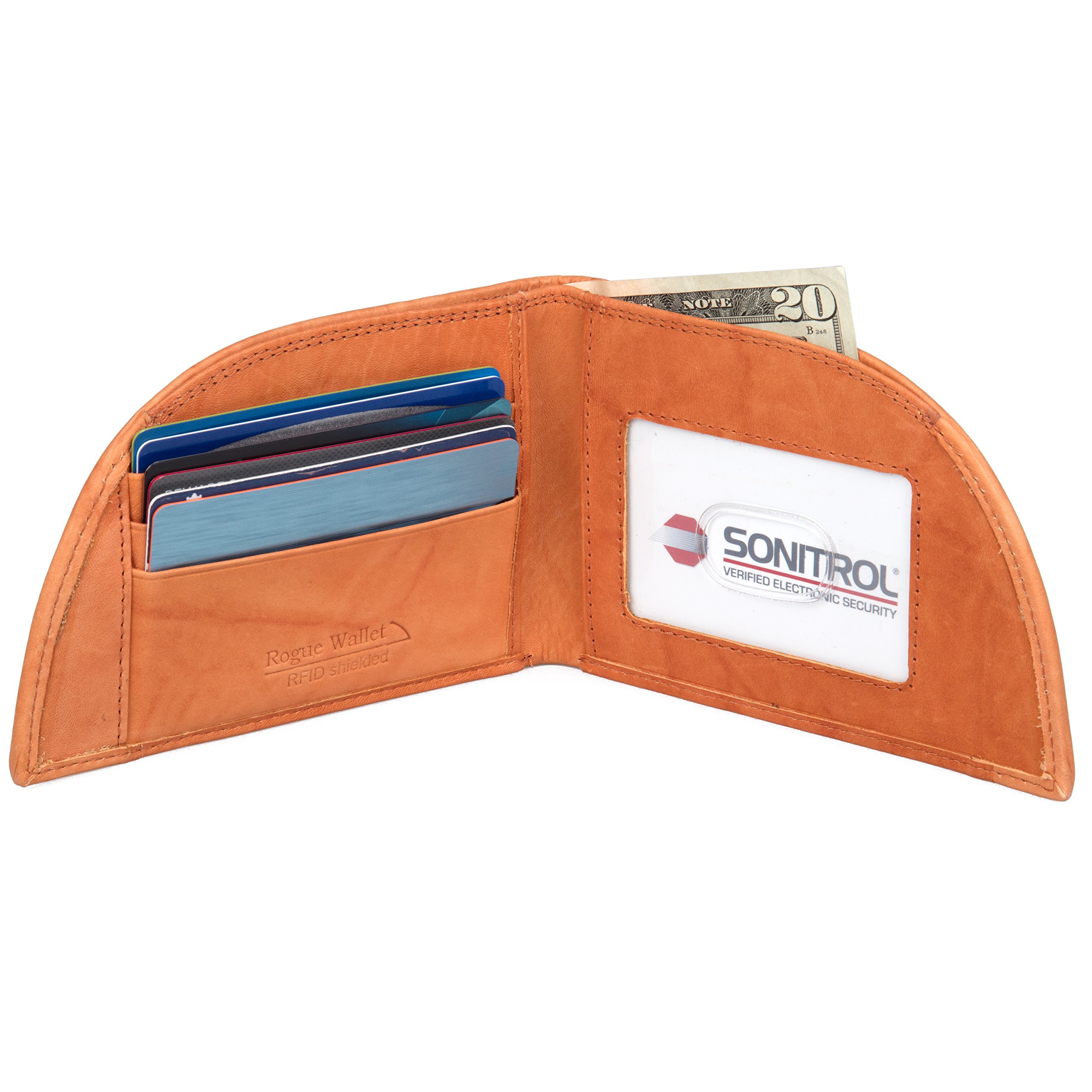 Rogue Industries Front Pocket Wallet Ballistic Nylon Material with RFID Block - 3 Card Slots and ID Holder