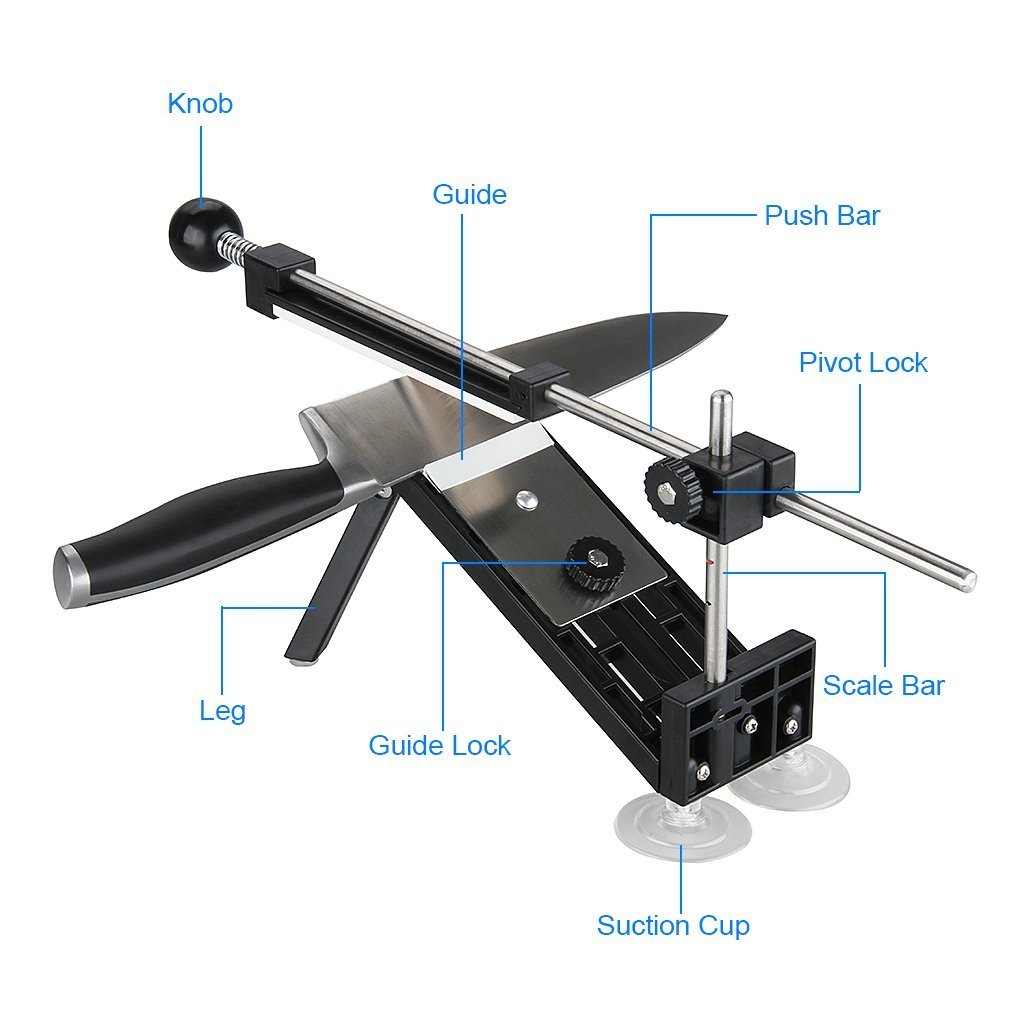Preamer Professional Knife Sharpener System Fix-angle With 4 Stone Kitchen Sharpening
