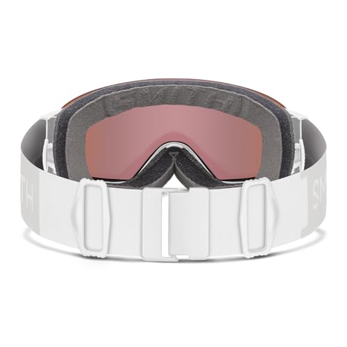 SMITH I/O MAG S Goggles with ChromaPop Lens for Women β Performance Snowsports Goggles with Easy Lens Change Technology for Skiing & Snowboarding β White Vapor + Everyday Rose Gold Mirror Lens