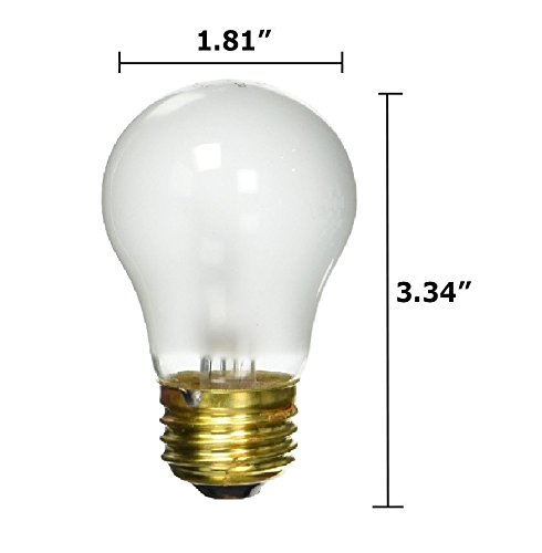Sterl Lighting – 60 Watt A15 Appliance Refrigerator Light Bulb – Medium E26 Standard Household Base 120V Decorative Incandescent 3.34 inch 530Lm 2700K Warm White Frost – 6 Pack