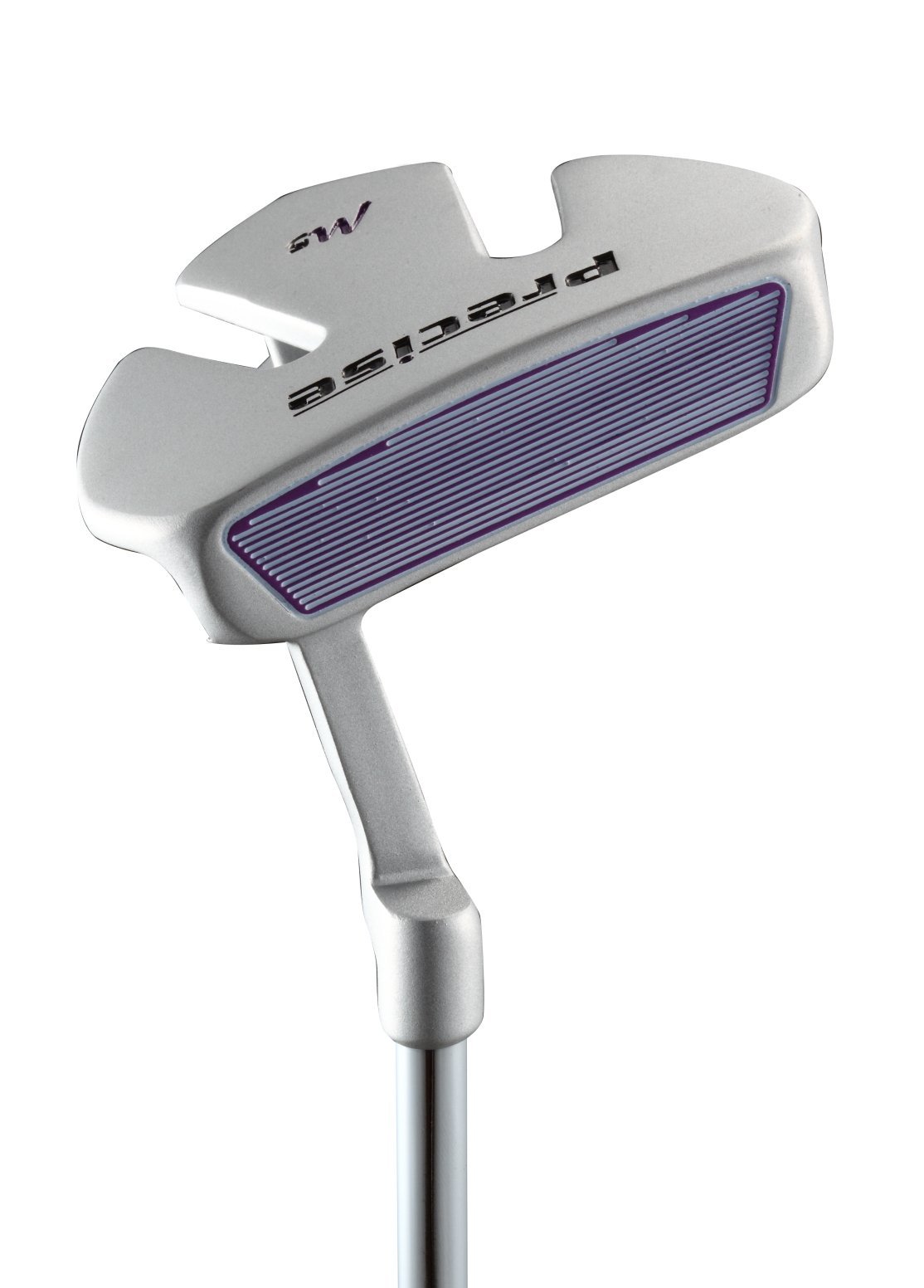 Precise M5 Ladies Womens Complete Right Handed Golf Clubs Set Includes Titanium Driver, S.S. Fairway, S.S. Hybrid, S.S. 5-PW Irons, Putter, Stand Bag, 3 H/C's Purple (Right Hand)