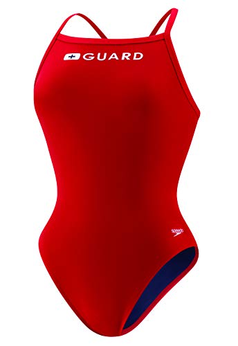 Speedo Women's Guard Swimsuit One Piece Endurance Flyback,Flyback Us Red,30