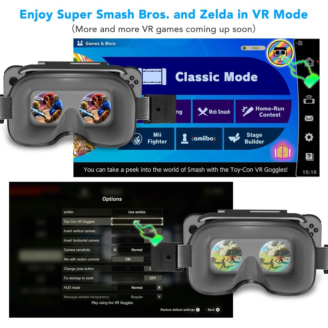 VR Headset Compatible with Nintendo Switch & Nintendo Switch OLED Model, OIVO 3D VR (Virtual Reality) Glasses, Switch VR Labo Goggles Headset for Nintendo Switch