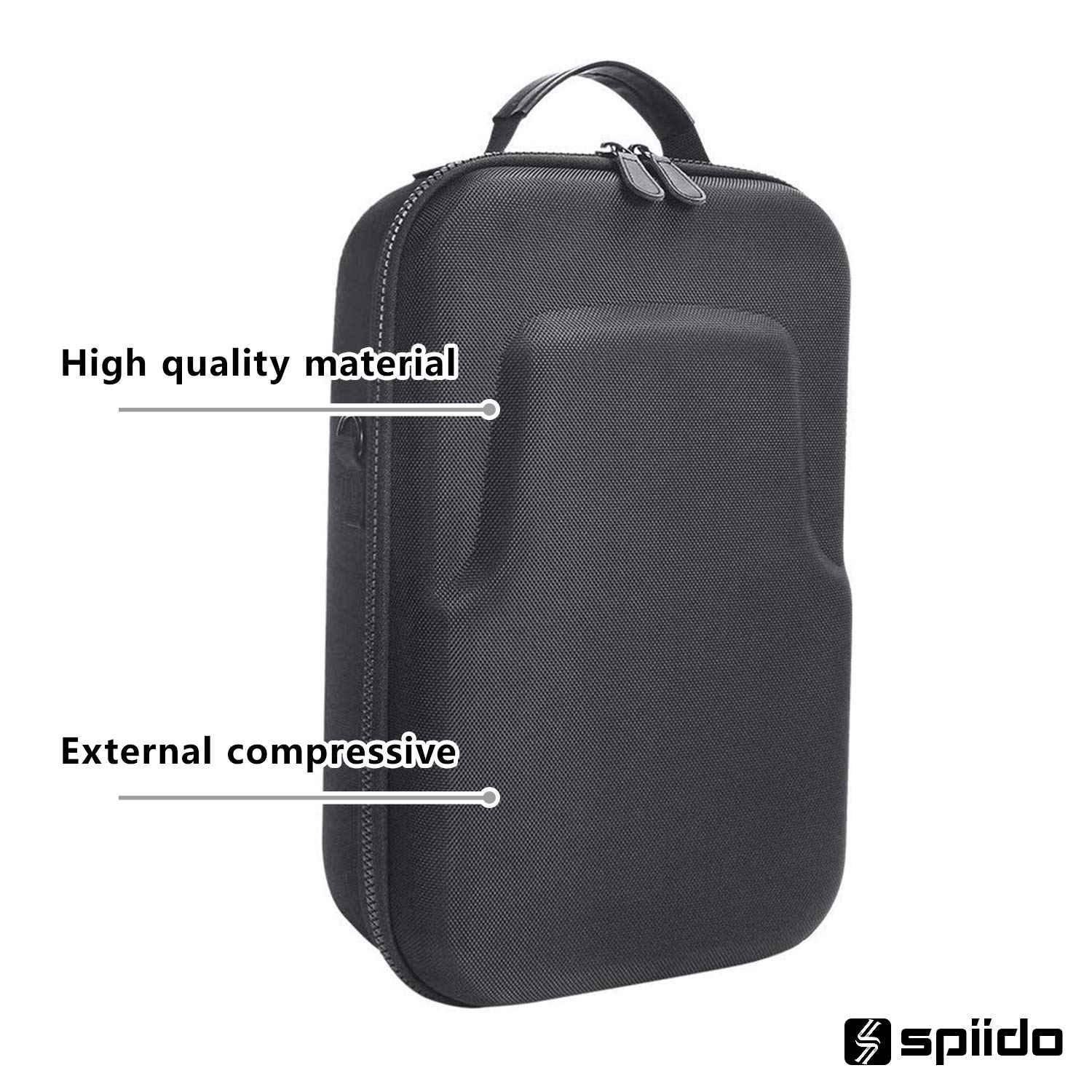 Spiido [2023 Upgrade] Hard Travel Case for Oculus Quest 2 /Oculus Quest VR Gaming Headset and Controllers Accessories Waterproof Shockproof Carrying Case (Black)