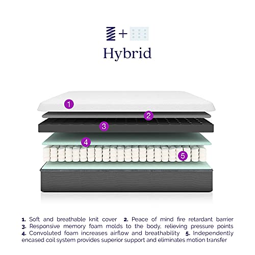 Signature Sleep Contour Hybrid 12" Independently Encased Coil Memory Foam Pillow-Top Mattress, Bed-in-a-Box, Queen