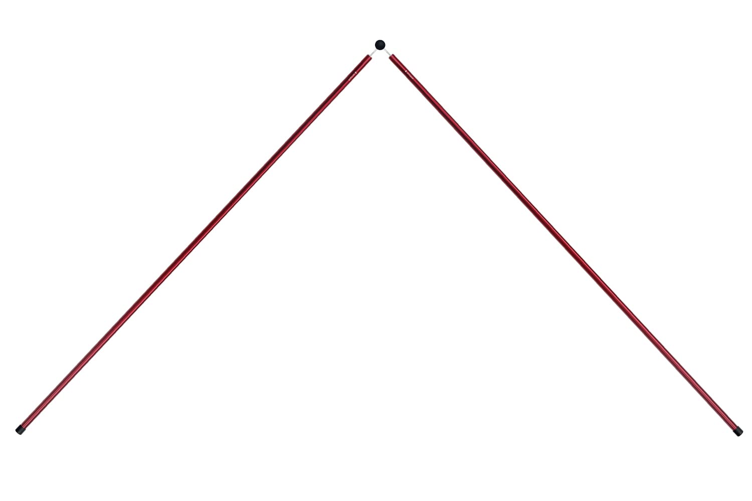 Sutekus Aluminum Rod Tent Poles Kit Rod Replacement Accessories 5 Section Multifunction Tarp Poles for Camping Shelters Canopy Support 2 Poles (Red)