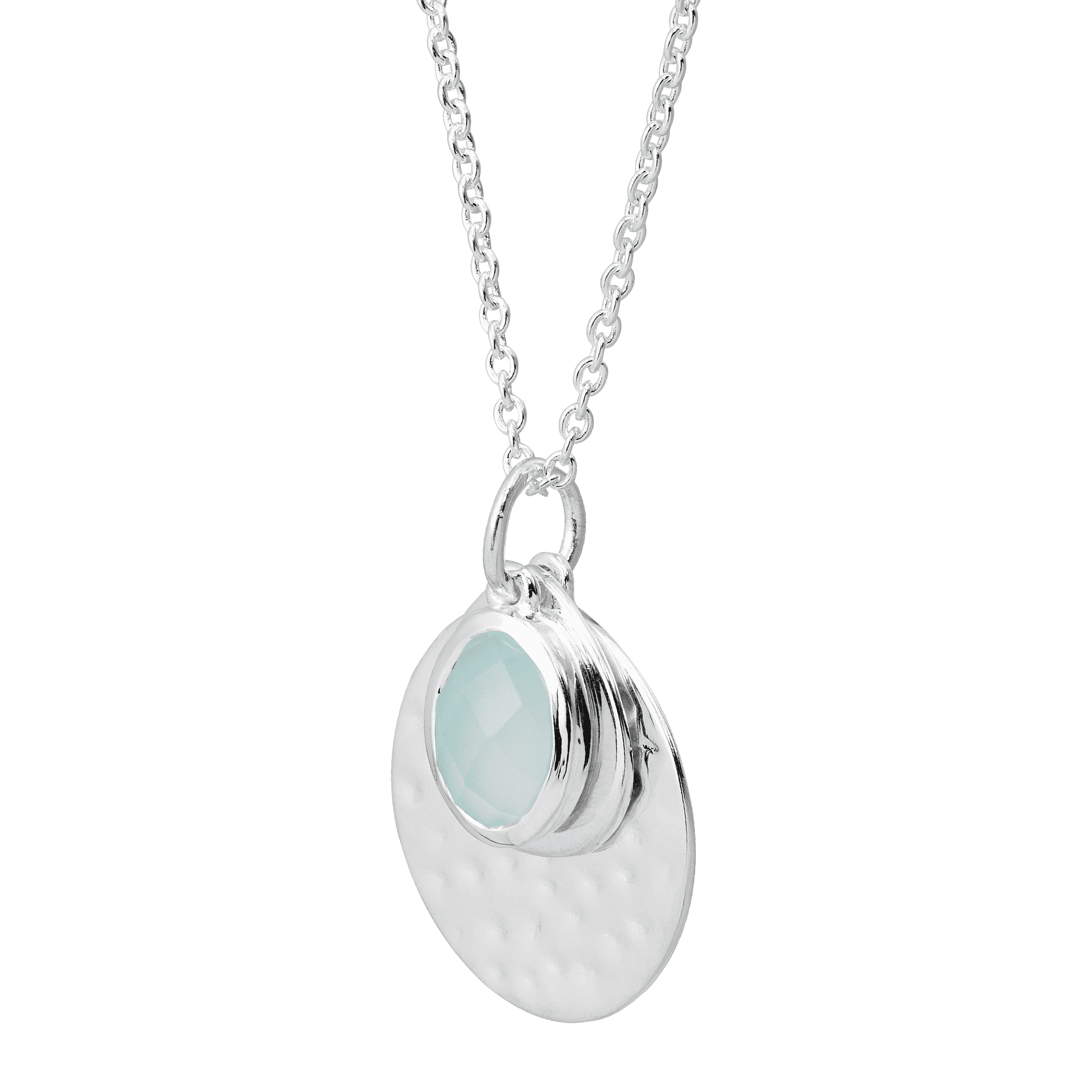 Silpada 'Entranced' Natural Chalcedony Pendant Necklace in Sterling Silver, 18" + 2"