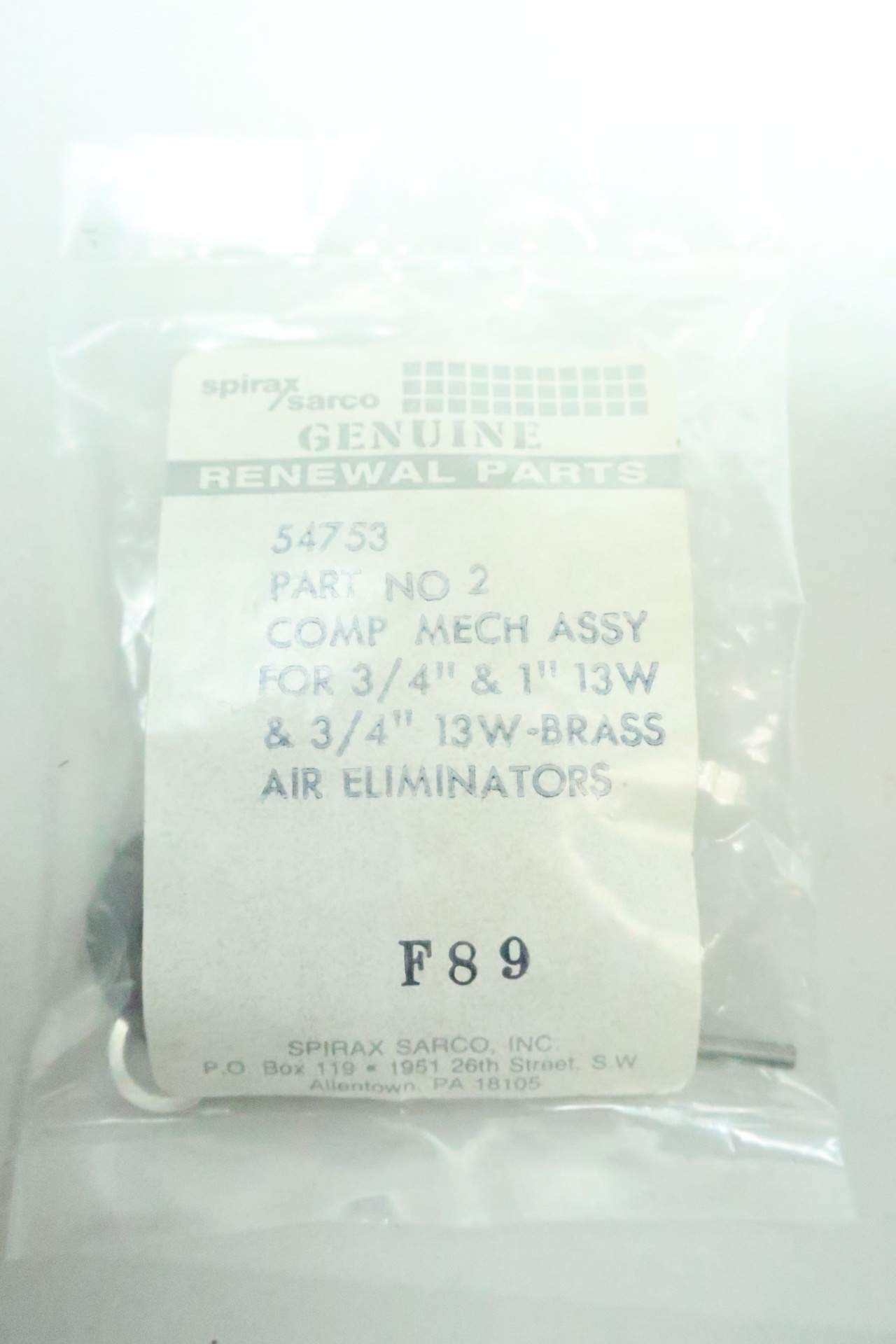 SPIRAX SARCO 54753 Complete Mechanical Assembly