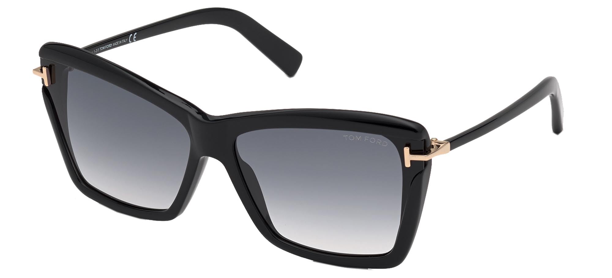Tom Ford Butterfly Sunglasses TF849 Leah 01B Black/Gold 64mm FT0849