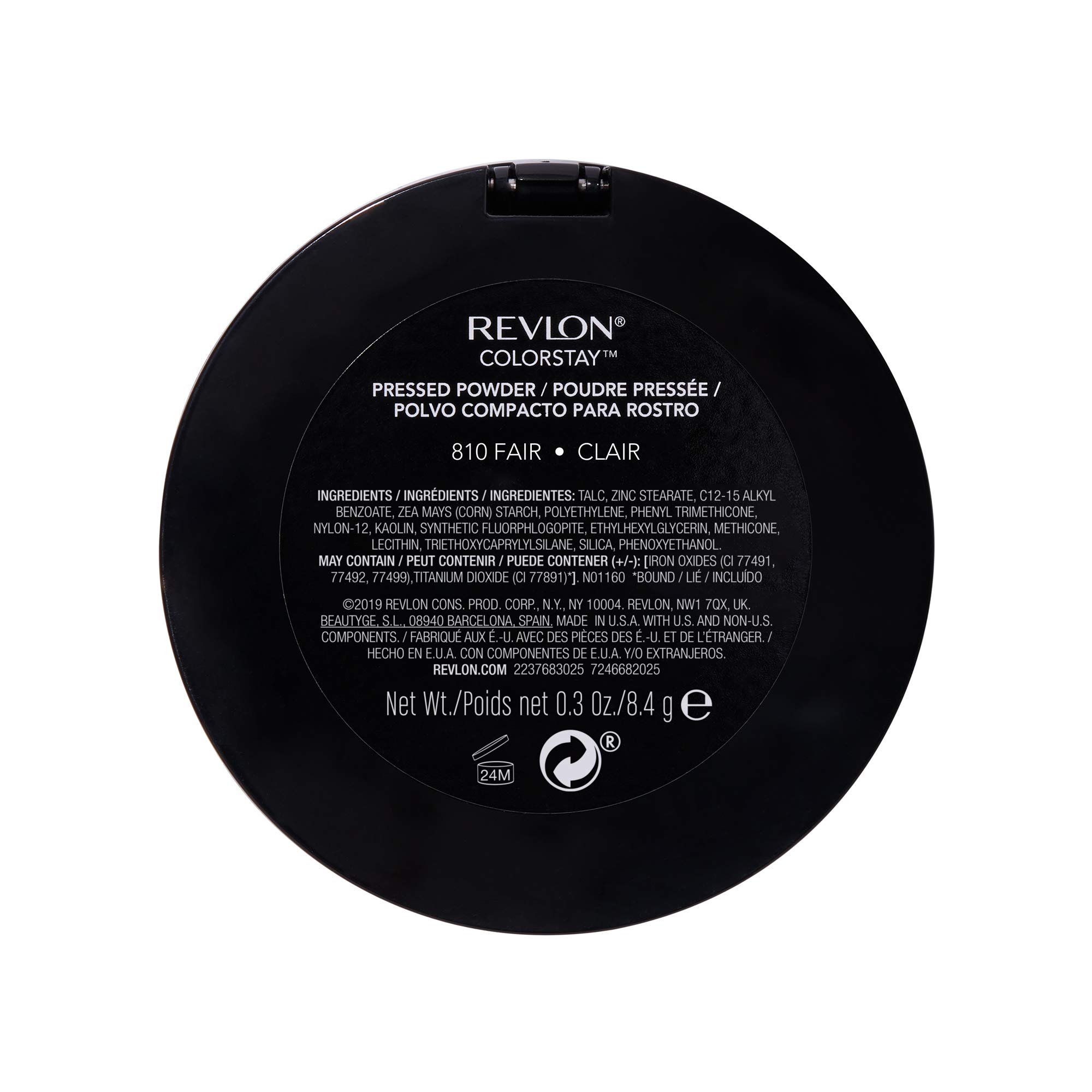 Revlon Face Powder, ColorStay 16 Hour Face Makeup, Longwear Medium- Full Coverage with Flawless Finish, Shine & Oil Free, 810 Fair, 0.3 Oz