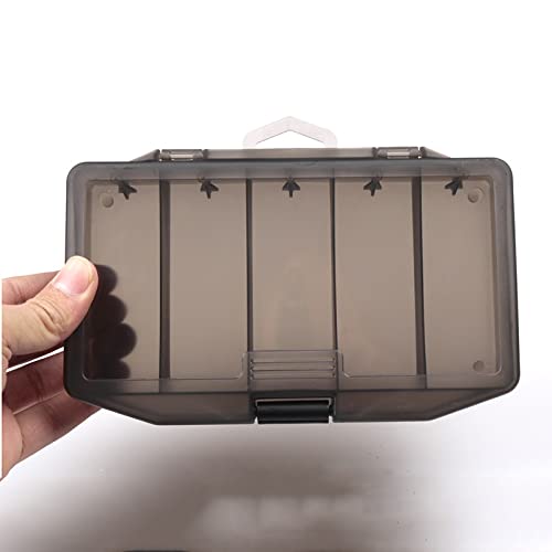 WALNUTA Fishing Box Large 5 Grid Matte Thickened Bait Accessories Storage Box Fishing Gear Fishing Tool Bait Box (Color : A)