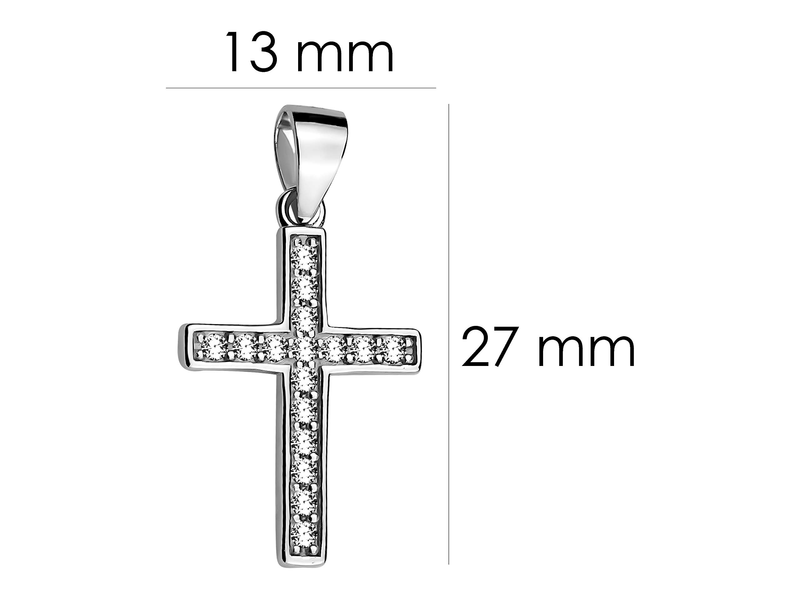 Sofia Milani - Necklace Pendant 925 Silver - with Zirconia Stones - Cross Design - 60209