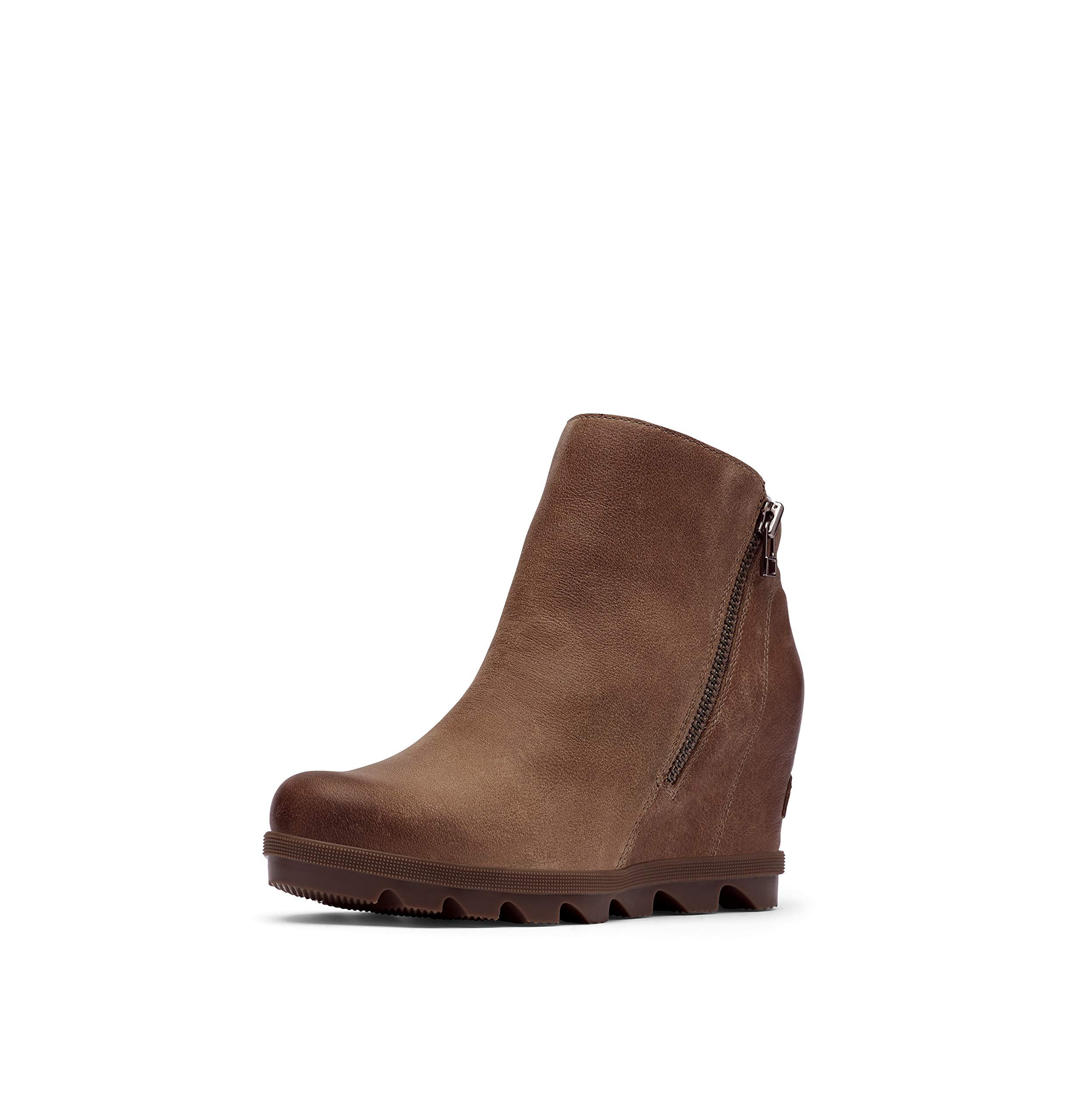 Sorel Womens Joan of Arctic Wedge II Zip Winter Waterproof Ankle Boots - Ash Brown - 10.5