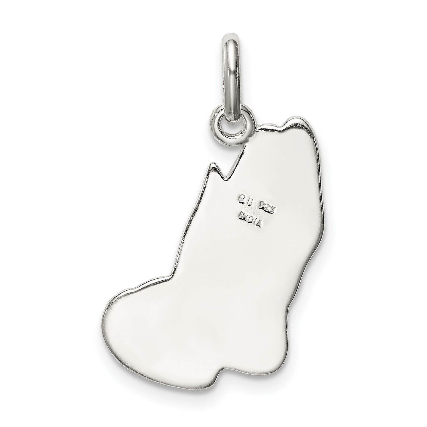 Sterling Silver Praying Hands Charm 26 mm x 15 mm