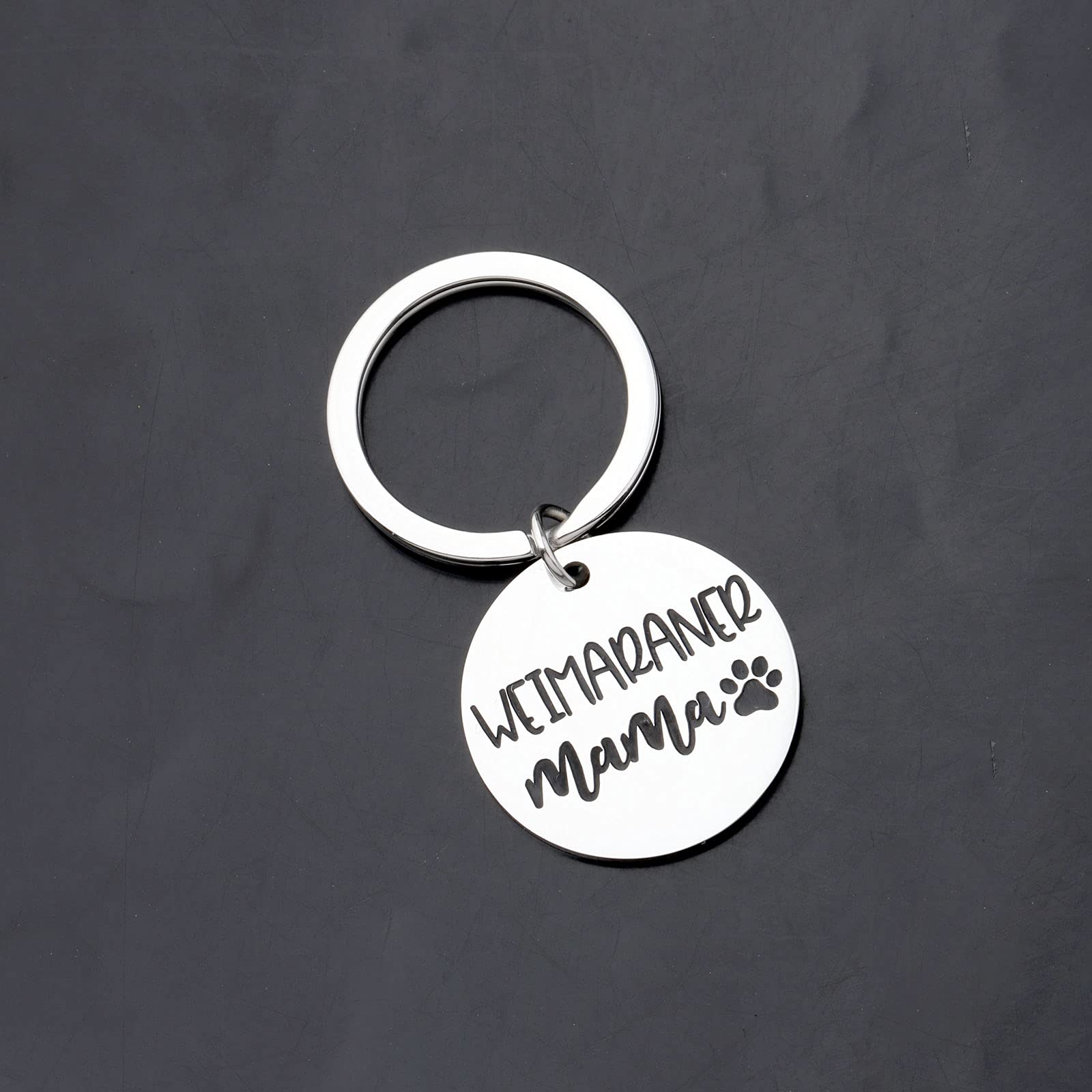 Weimaraner Dog Mom Gift Weimaraner Mama Keychain Weimaraner Lover Weimaraner Dog Owner Gift for Her (Weimaraner Mama K)