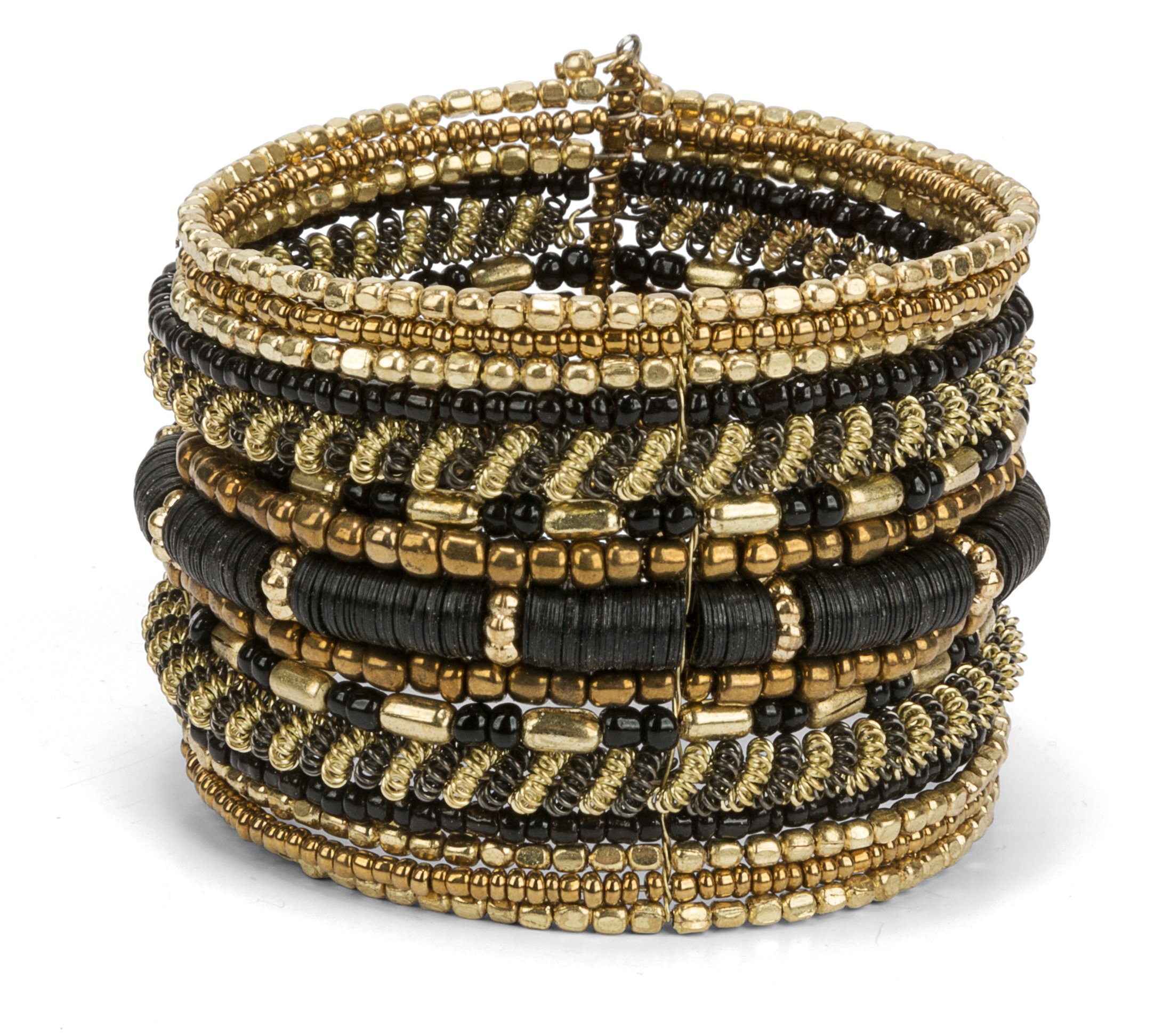 SPUNKYsoul New! Boho Gold Metal Cuff Bangle Bracelets for Women l Collection (Gold)