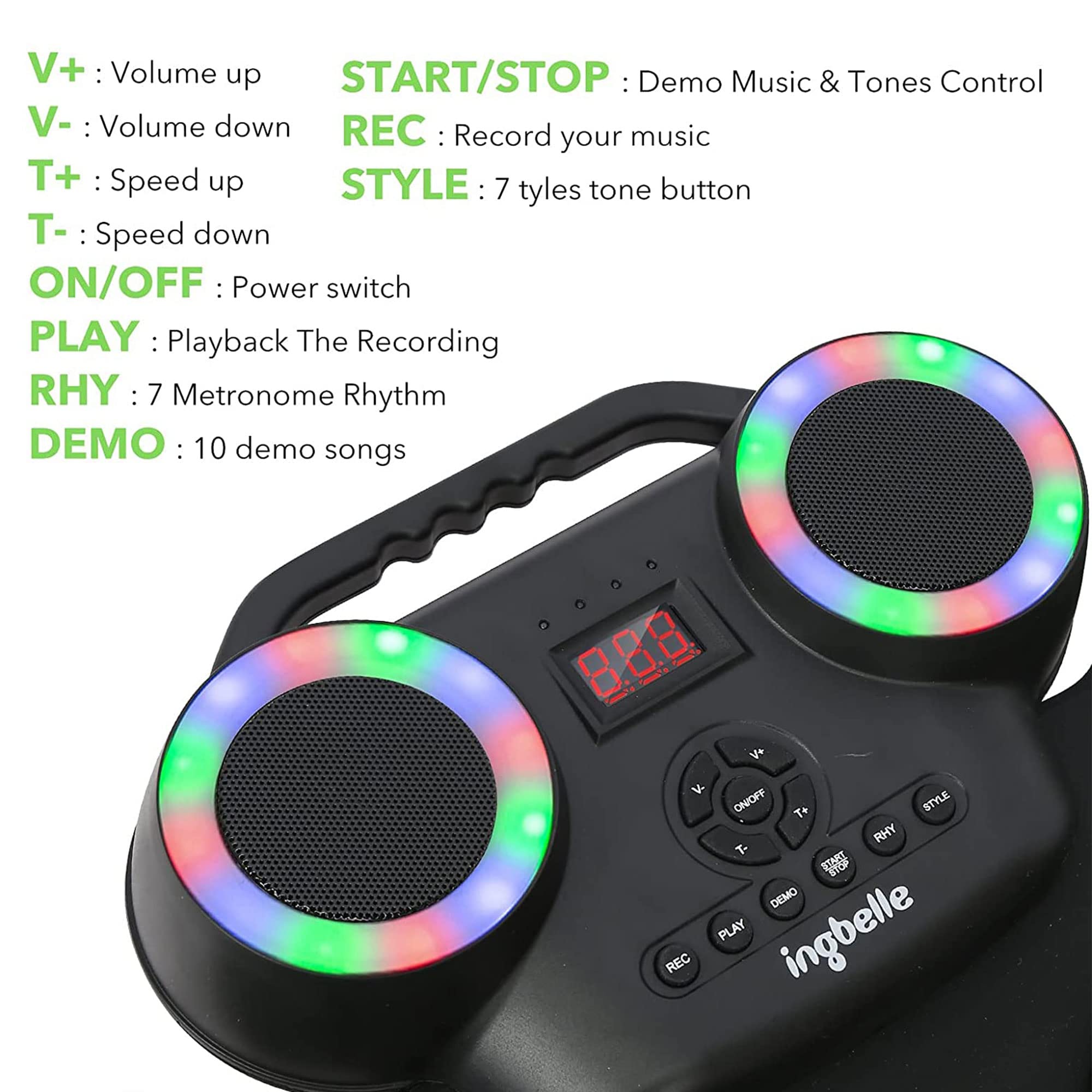 Paxcess Electric Drum Set, 7 Drum Practice Drum Pad With Headphone, Built-in two Speaker, Drum Sticks, Drum Pedals,10 Hours Playtime, Great Holiday Xmas Birthday Gift for Kids(Headphone)
