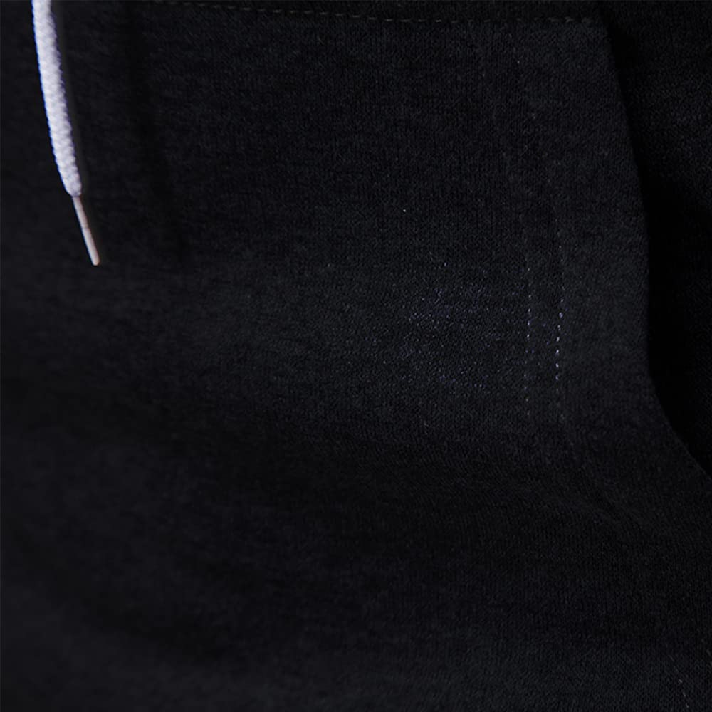 Prubensic Men's hoodies Pullover Hoodie Long Sleeve Casual Sweatshirt with Pocket Hoodies Gym Drawstring Hooded Black