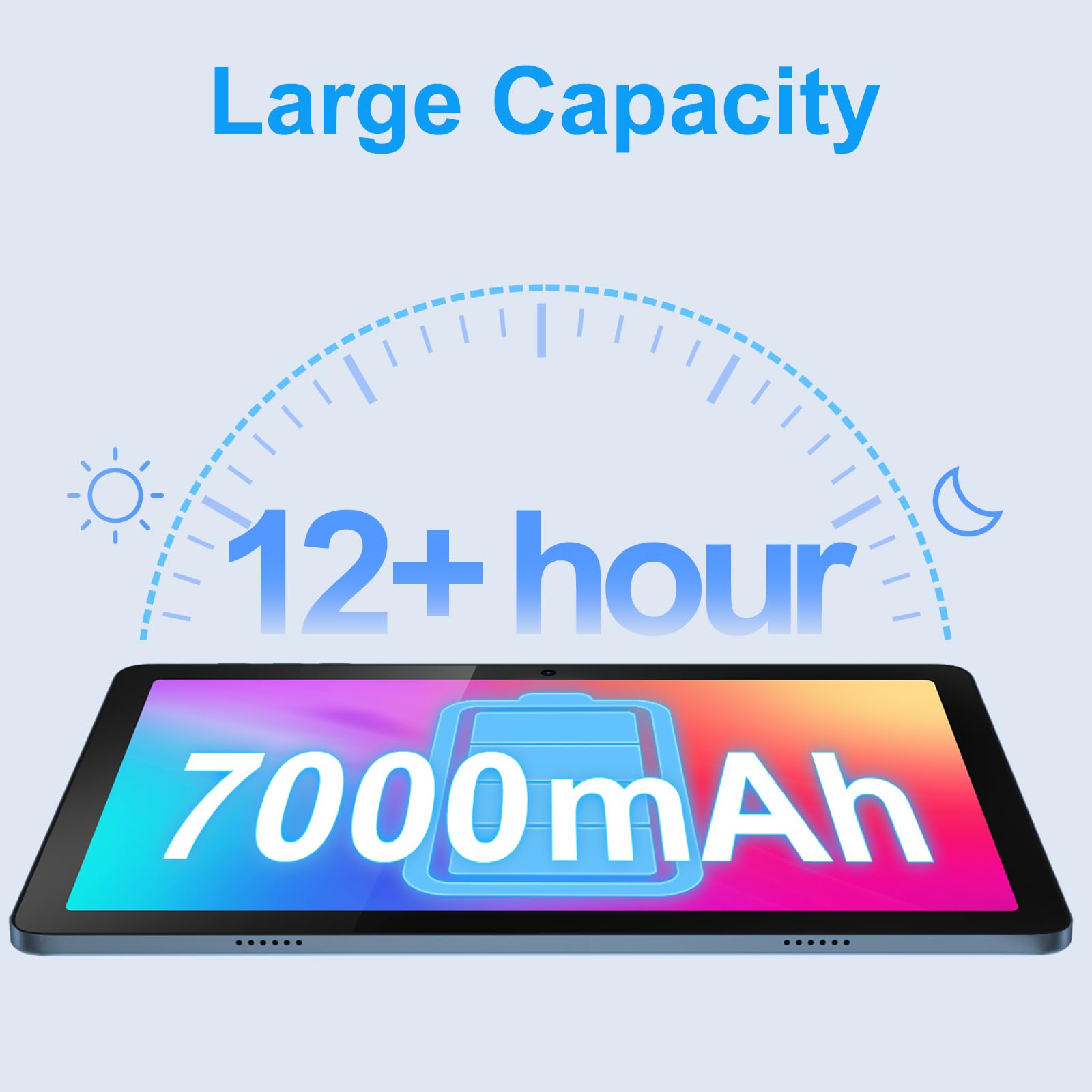 Tibuta Android Tablet 10 Inch, Octa-Core Android 12 Tablet with 7000mAh Battery (Max 14-Hour), 4GB+64GB ROM Gaming Tablets, 10.1 in HD Large Screen Tablet Build in 5+8MP Camera/WiFi/GPS/BT
