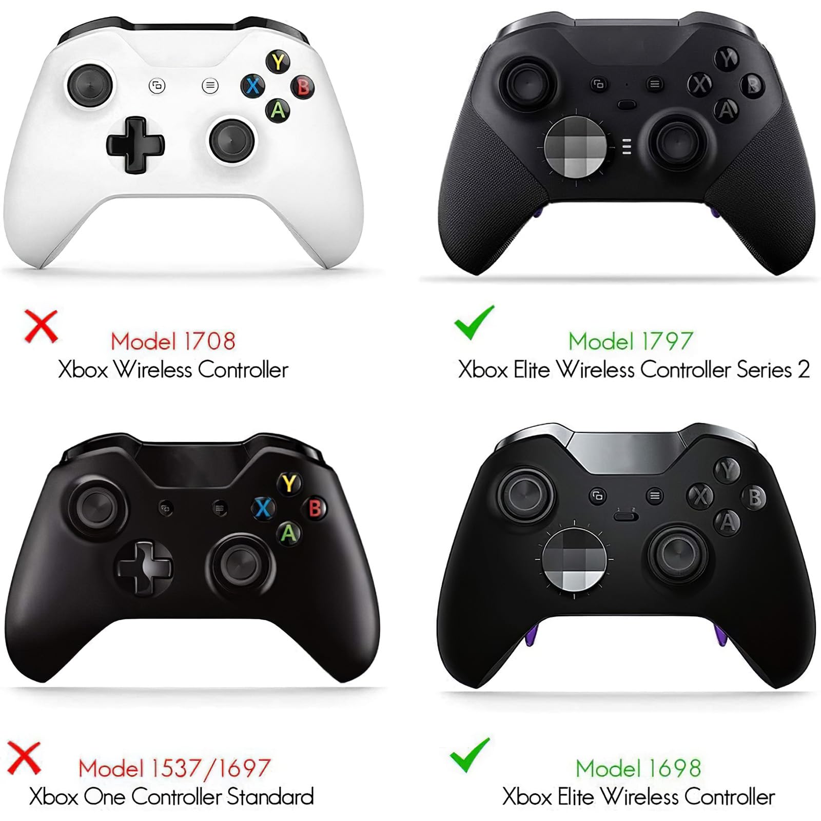 TOMSIN 4 pcs Mini Paddles for Xbox Wireless Elite 2 Controller,Metal Stainless Steel Back Paddles Replacement Parts for Xbox One Elite Controller Series 2 Model 1797 (Black)