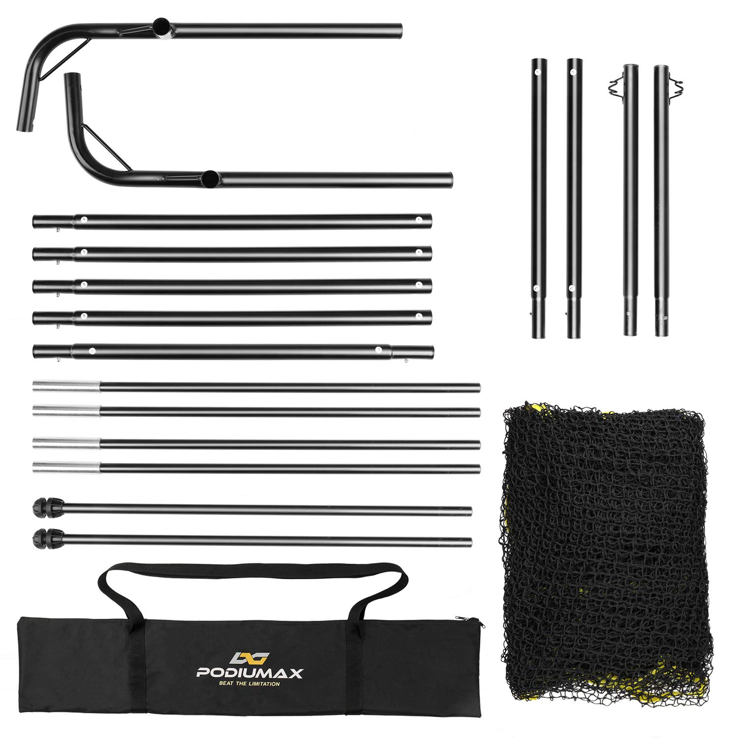 PodiuMax 10x7ft Golf Hitting Net | Driving Range for Backyard & Indoor | Also Suitable for Soccer, Baseball, Softball Practice with Carrying Bag (Hitting Net)