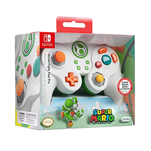 PDP Gaming Super Mario Bro Yoshi GameCube Wired Fight Pad Pro Controller: Yoshi - Nintendo Switch