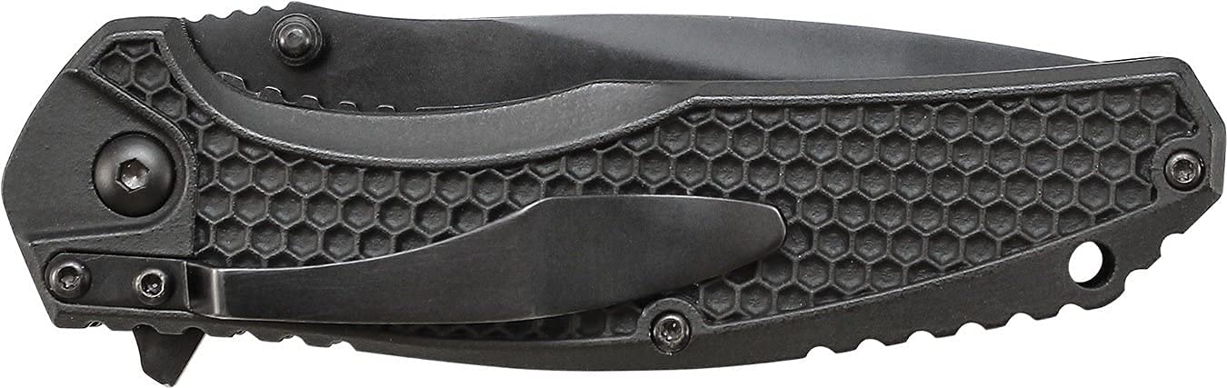 Schrade Delta Class Liner Lock Drop Point with 3.4in Blade, High Carbon Stainless Steel for Outdoor Survival and EDC