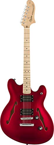 Squier Affinity Series Starcaster Electric Guitar, with 2-Year Warranty, Candy Apple Red