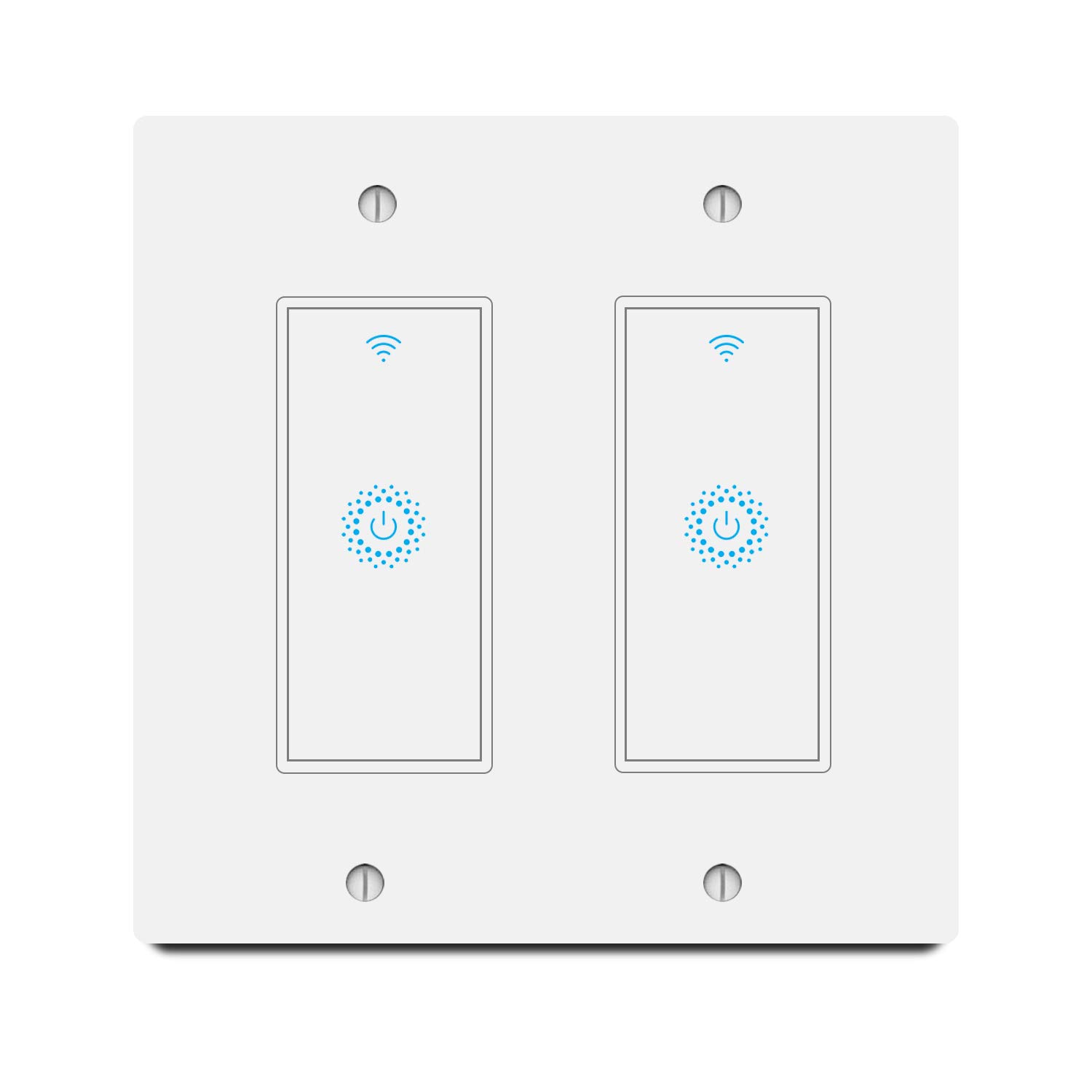 Smart Light Switch&Alexa Smart Double Switch&WIFI Light Switch With Timer and Remote Control,Compatible with Alexa, Google home and IFTTT, No Hub required, ETL and FCC listed. (2gang)