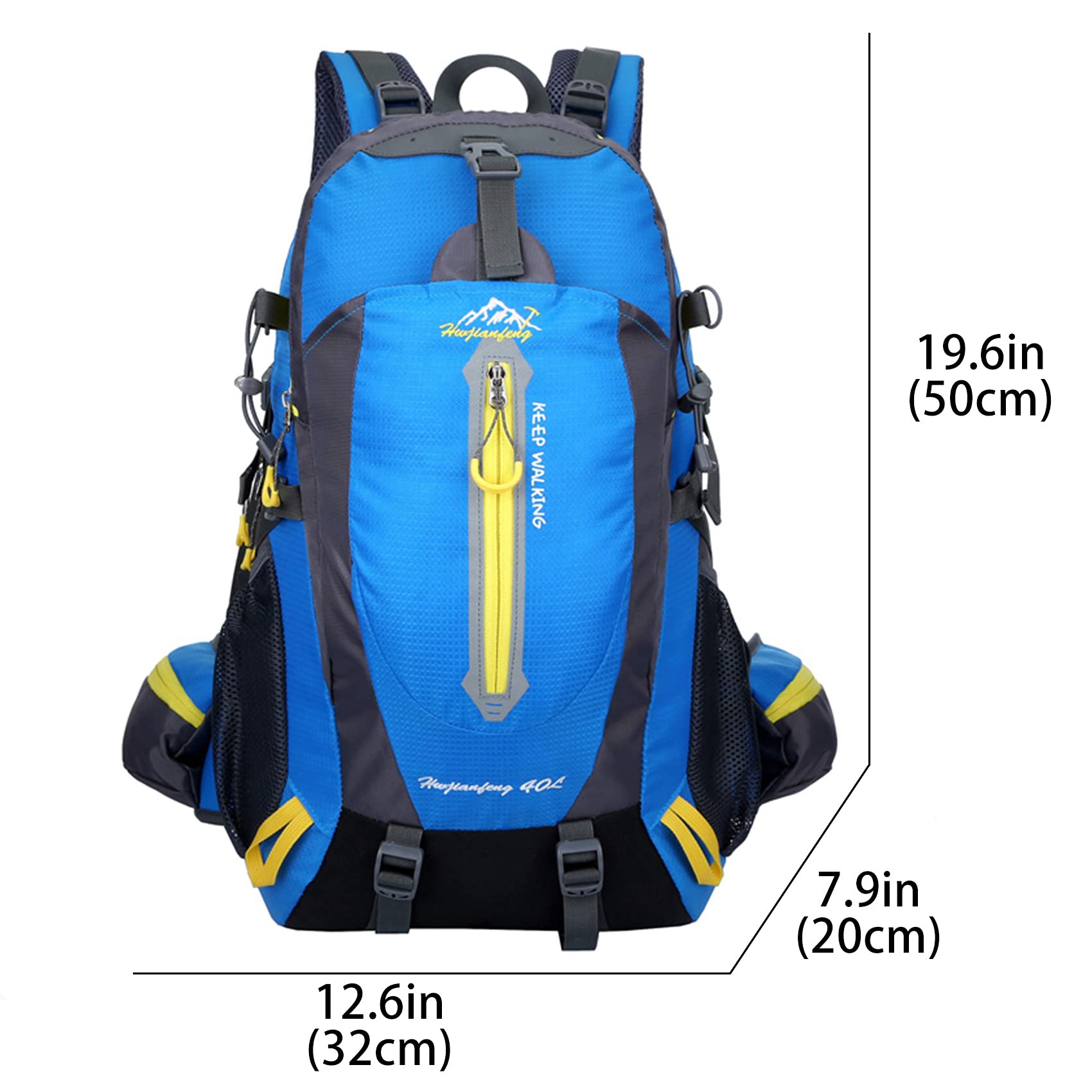 YANXUS 40L Hiking Backpack Men Lightweight Backpack for Hiking Travel Backpack for Men Airline Approved Day Hike Backpack Waterproof Backpack for Hiking Camping Backpack Blue