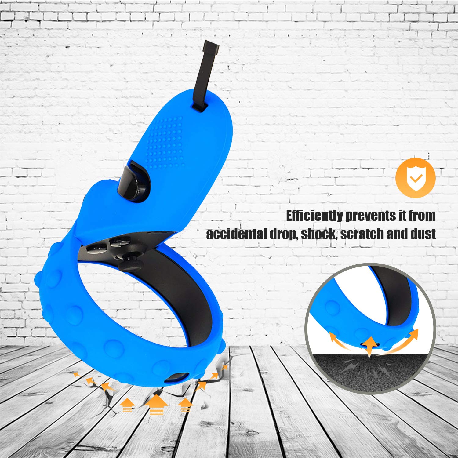 ProCase Controller Skin for Oculus Quest Touch Controller, 1 Pair Silicone Grip Cover Anti-Slip Protective Case for Oculus Quest/Rift S Handle -Blue