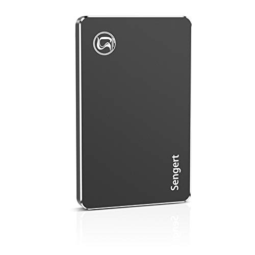 Sengert 2.5" 500GB Ultra Slim Portable External Hard Drive USB3.0 Mobile HDD Storage Compatible for PC, Desktop, Laptop, Xbox One, Xbox 360(Black)