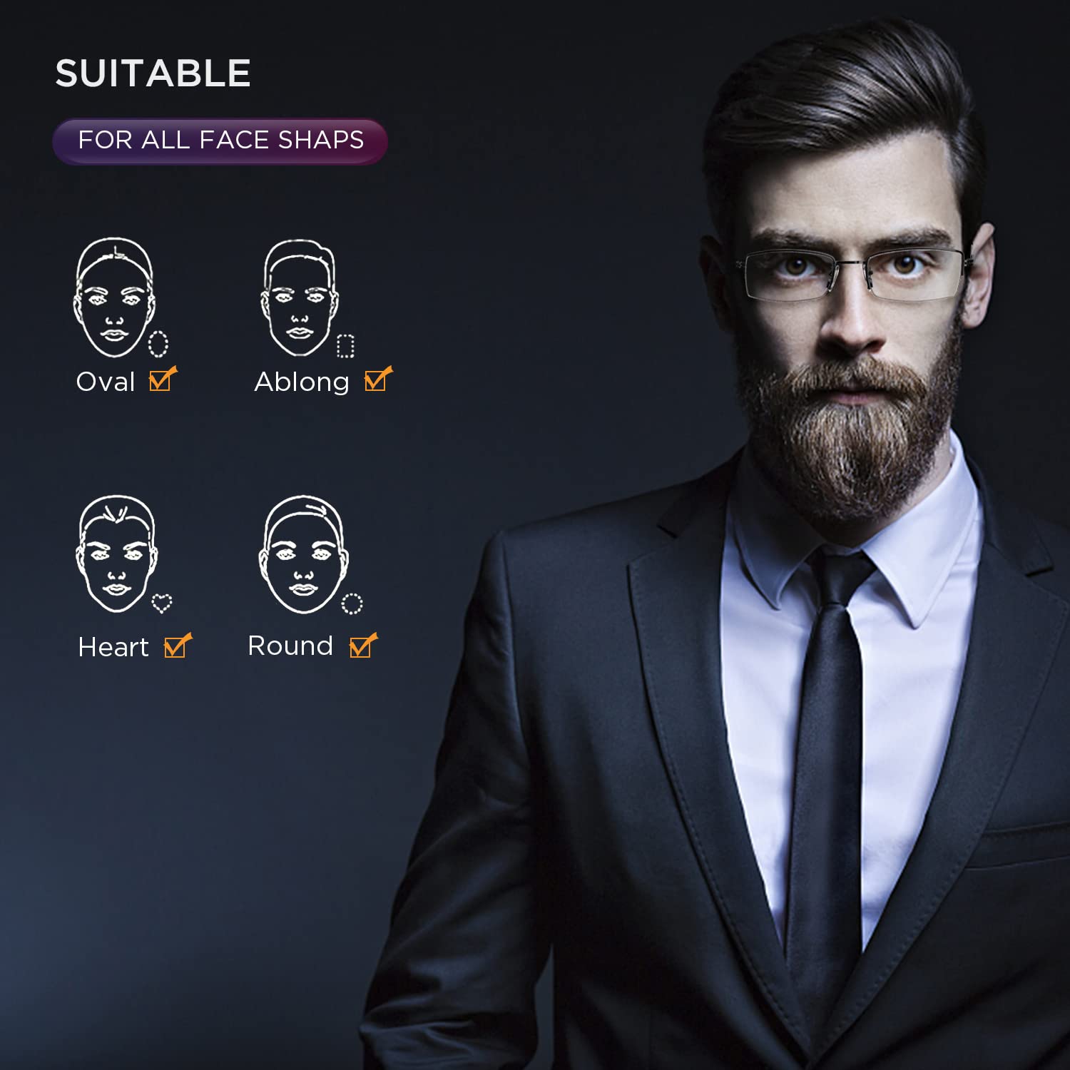 YAPZOR Blue Light Blocking Glasses For Men Women, Computer Reading Glasses Reduce Eye Strain and Dry Eyes.