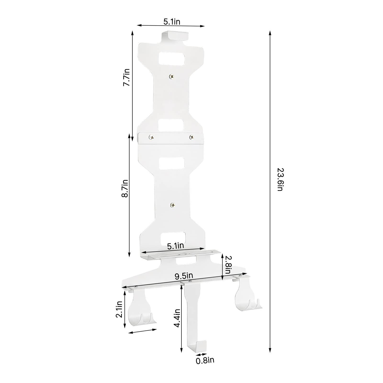 PS5 Wall Mount, Wall Bracket for PS5 (Disc and Digital Edition) with Detachable Controller Holder & Headphone Hanger, PS5 Wall Mount Kit, White