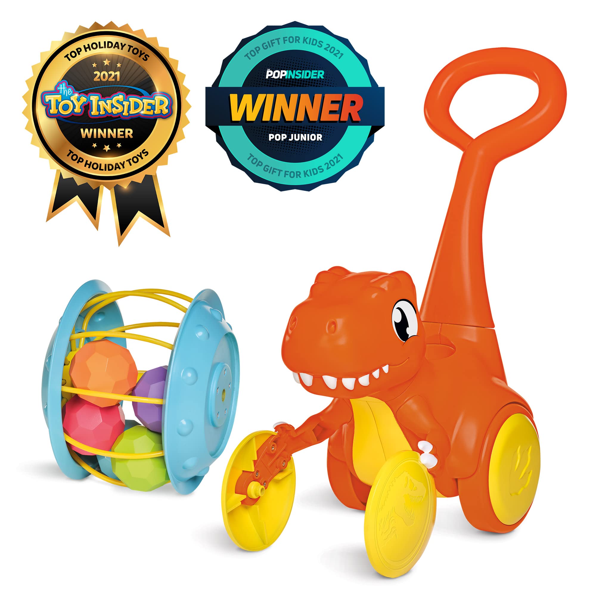 Toomies Jurassic World Chase & Roll Raptors – Dinosaur Toys for Developmental Play – 12m+
