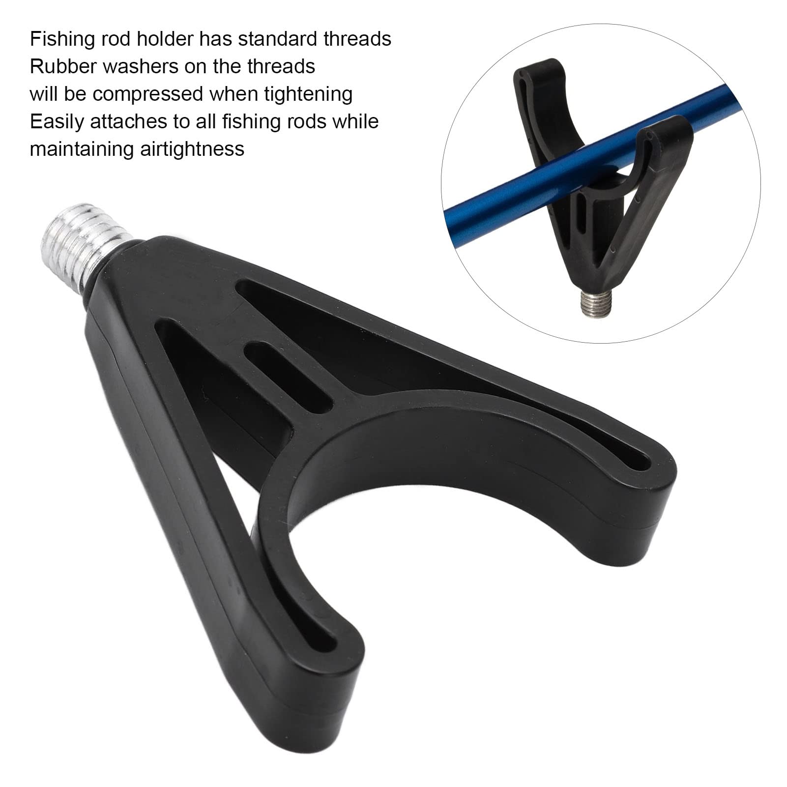 Yeuipea U Shape Fishing Rod Holder,Fishing Rod Holder Rest Fishing Rod Support Stand Head Carp U Shape Holder Tackle Tool
