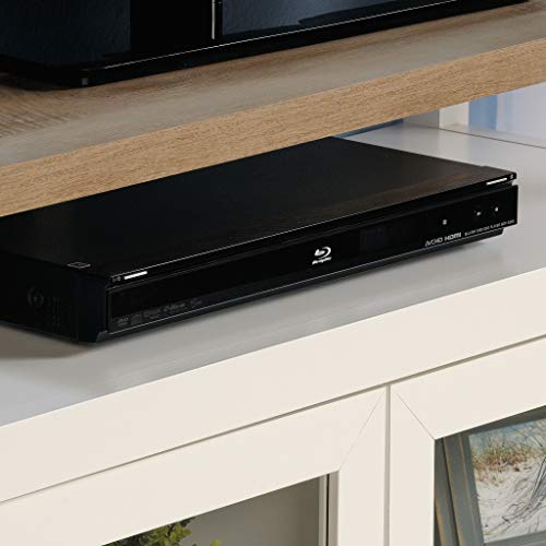 Sauder Cottage Road Entertainment Stand, For TV's up to 42", Soft White finish