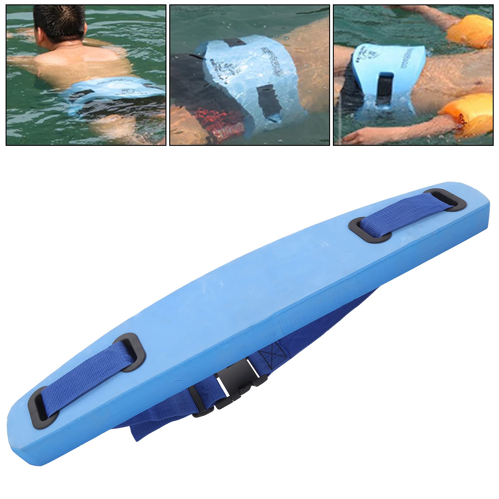 Swimming Floatation Belt, Small Size Adjustable Swimming Buoyancy Belt Outdoor Swim Training Aid for Adult and Kids(Blue)