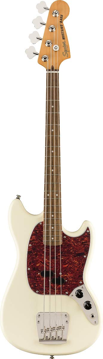 Squier Classic Vibe 60s Mustang Bass, Olympic White, Laurel Fingerboard