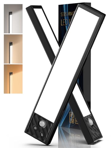 Trushome Under Cabinet Lights Motion Sensor, 40 LED Rechargeable Under Cabinet Lighting Wireless, 3 Color Temps & Brightness Dimmable Closet Lights, Magnetic Under Counter Lights for Kitchen, 2 Pack