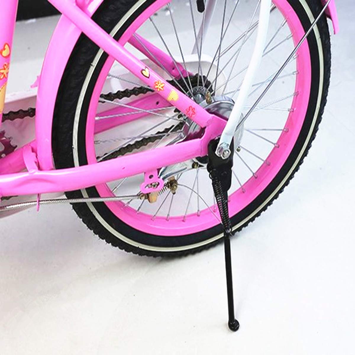 YXRAN Kids Bike Kickstand for 18 Children's Bicycle Kickstand Single-Side Stand Folding Bicycle Stand Support