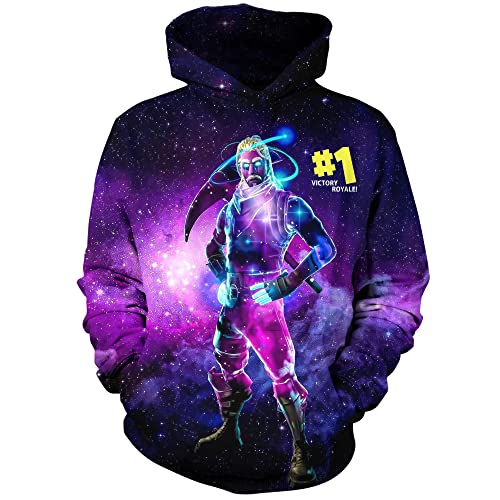 RONGANDHE Youth 3D Printed Hooide Floss Sweatshirt for Ninja Boys Galaxy Kids-S(9-10) 03