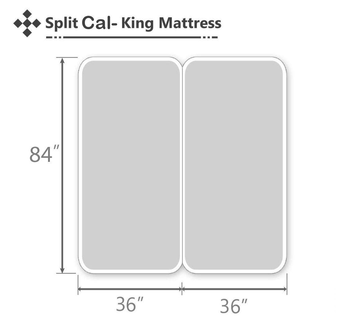 Split California King Sheet Set for Adjustable Beds - White Solid, 800 Thread Count 100% Egyptian Cotton, Sateen Weave Comfortable - 5 Piece Set, 15" Deep Pocket with All Around Elastic