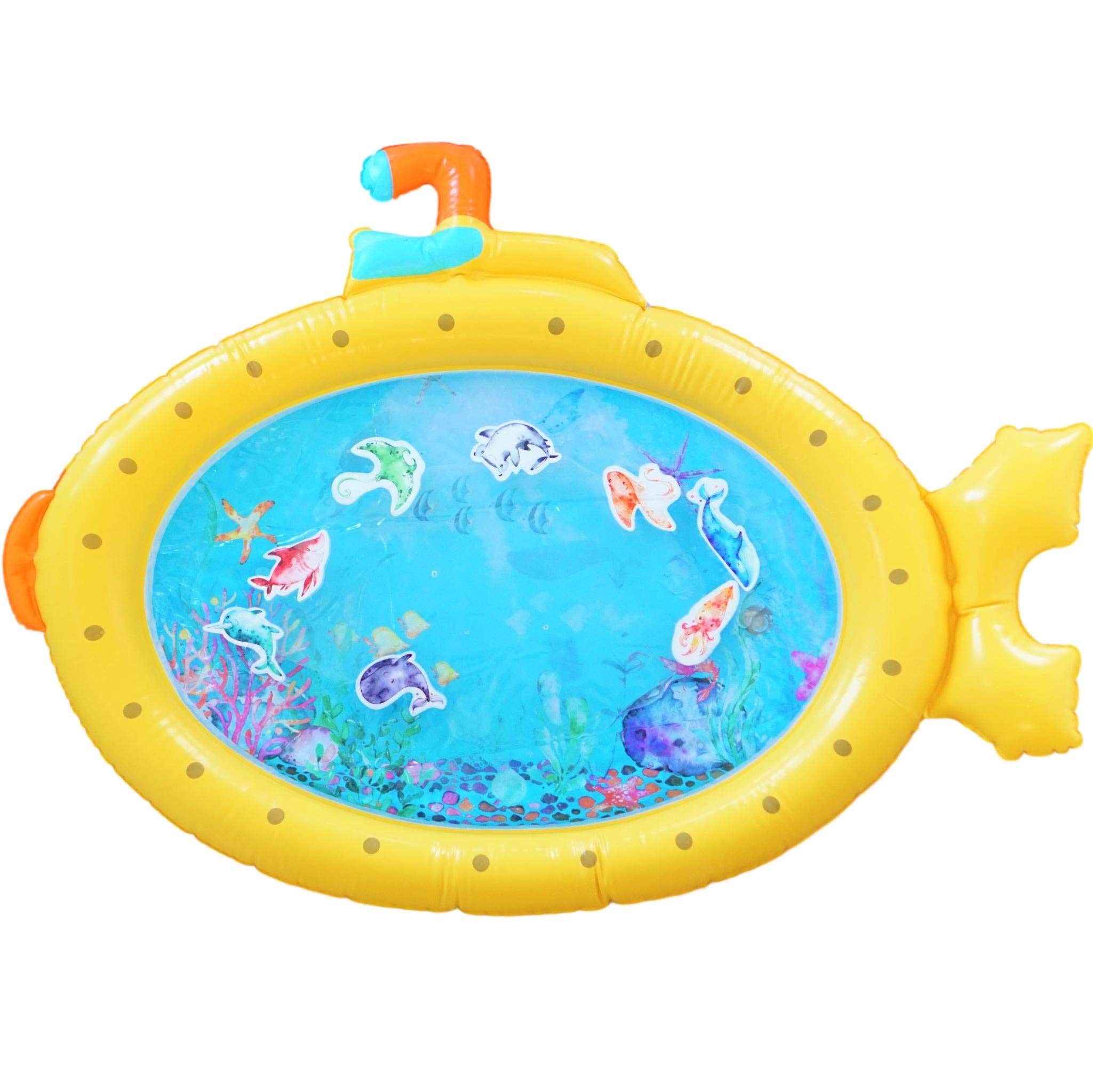 SENSORY4U Inflatable Tummy Time Baby Water Mat Submarine for Infants & Toddlers Play Mat Toy Activity Center